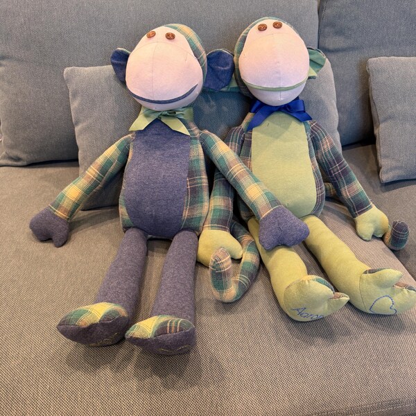 Personalized Memory Bear Made From Clothes Custom Teddy Bear Stuffed ...