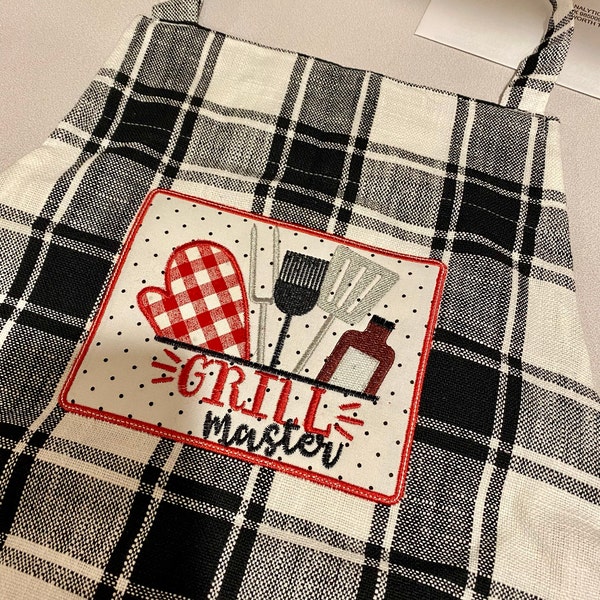Grill Master Applique - Machine Embroidery Design, Grilling Tools ...