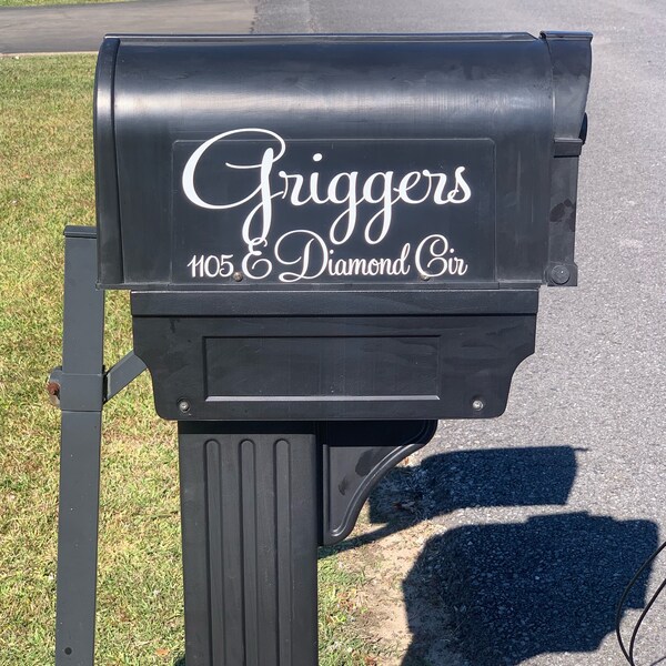 Personalized Monogram Custom Mailbox Decal - Etsy