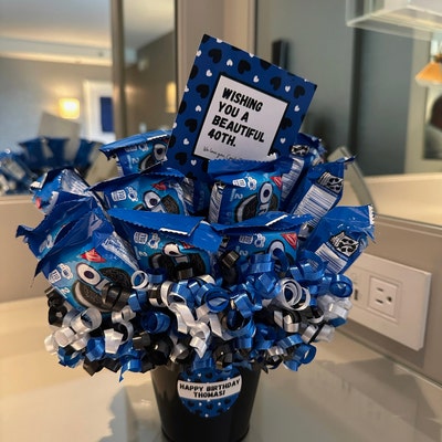 Twix Candy Bouquet gold and Red Birthday Thank You I - Etsy