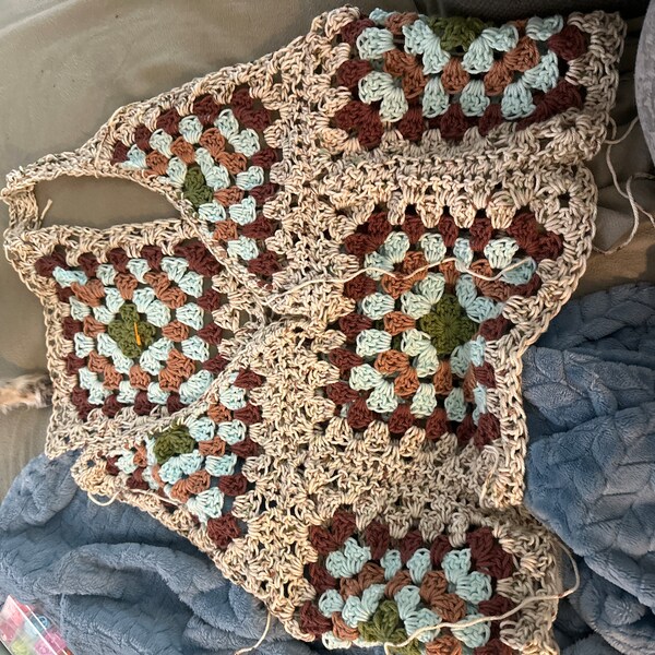 Boho Granny Square Crochet Top Pattern (PDF Pattern) - Etsy