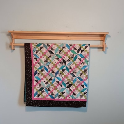 Handcrafted Wooden Quilt Rack / Wall Mounted Wooden Quilt Rack ...