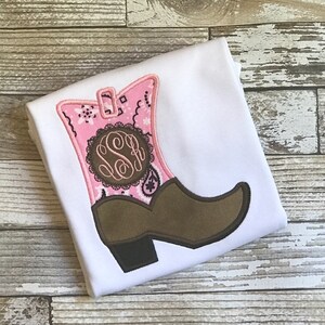Cowgirl Boot Monogram Digital Machine Embroidery Applique Design 4 ...