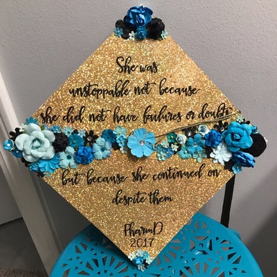 Custom Glitter Graduation Cap Decoration It Always Seems Impossible ...