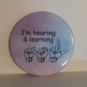 Deaf Pin I'm Deaf Please Face Me When You Speak Button - Etsy