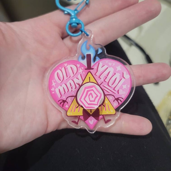Spinner Bill Cipher Old Man Yaoi Gravity Falls Charm // 2.5” Acrylic ...
