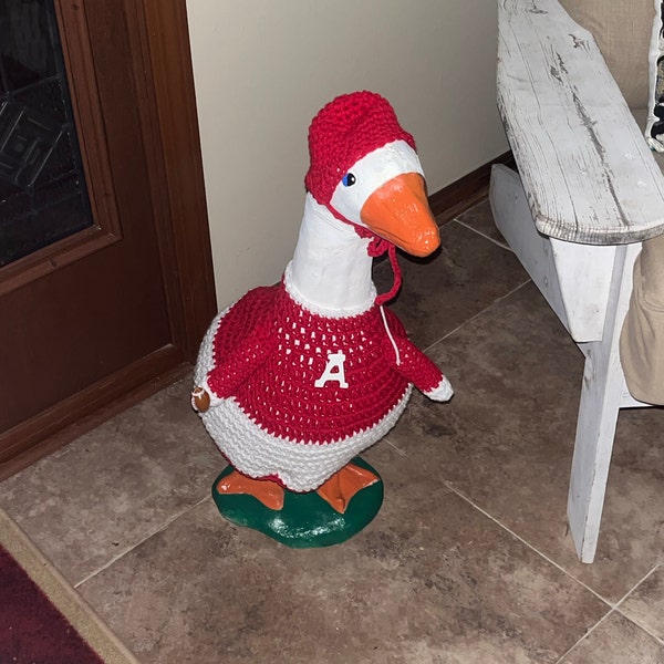 Tiger Goose Geese Outfit Lawn Goose Clothes Garden Statue Dress Patio ...