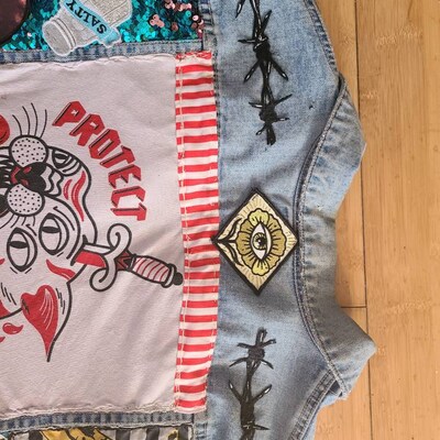 Angel Wings Goth Patch - Etsy