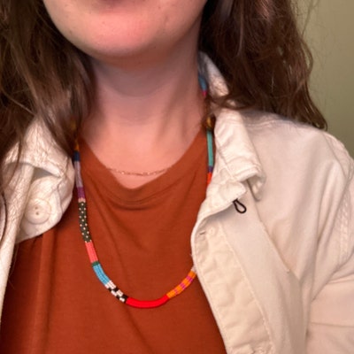 Hand-woven Necklace, Colorful Necklace, Bohemian Necklace, Colorful ...