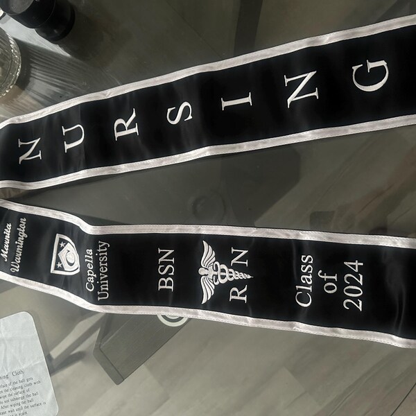 Custom Embroidery Graduation Stole | Custom Personalized Stole | Custom ...