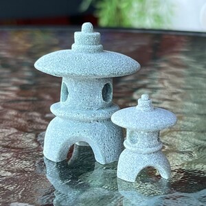 Miniature Small Zen Style Stone Lamp With Three Holes Figure - Etsy