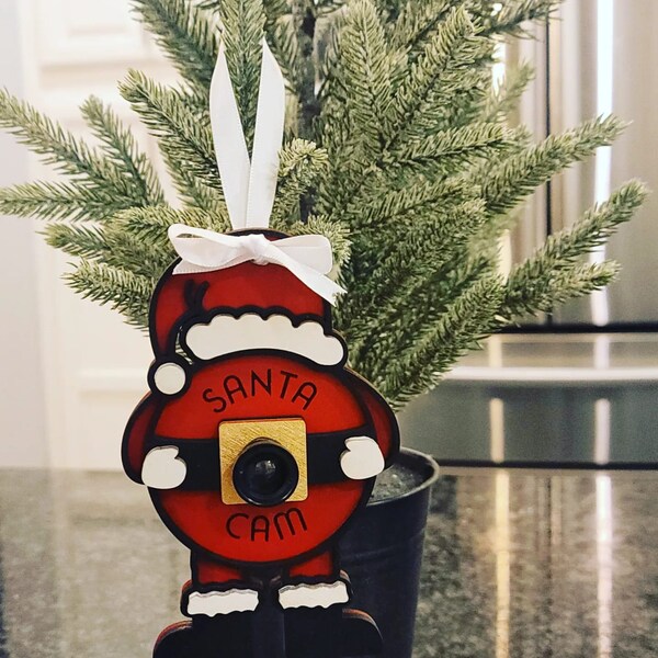 Santa Cam Svg, 2025 Christmas Ornaments Svg, Christmas Laser File ...