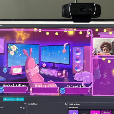 Animated Lofi Gaming Room Twitch Stream Screen / Lofi Aesthetic Gaming ...
