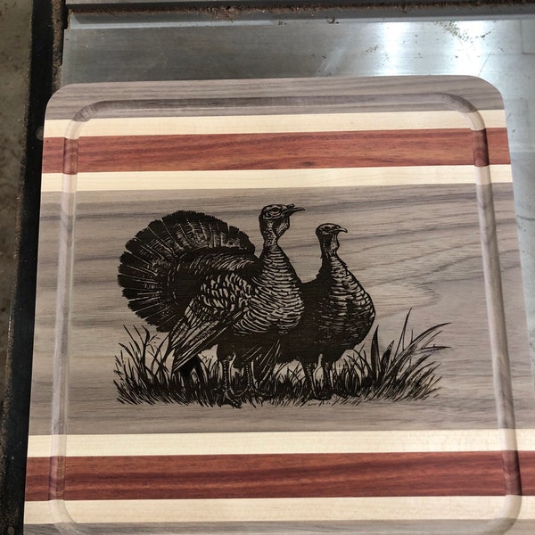 Laser Engrave File, Turkey Couple SVG, Lightburn Glowforge Wood Burn ...