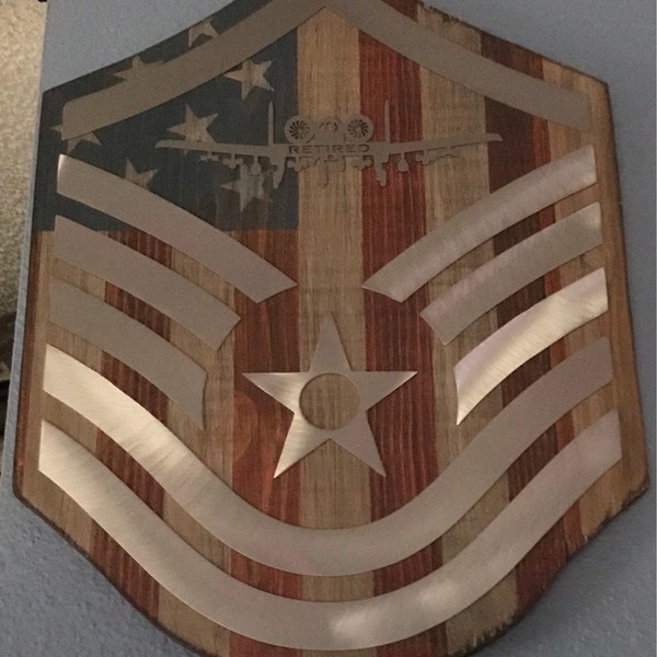 Custom Military Aircraft Retired Badge Add-on for Rank Stripes ~ STRIPE ...