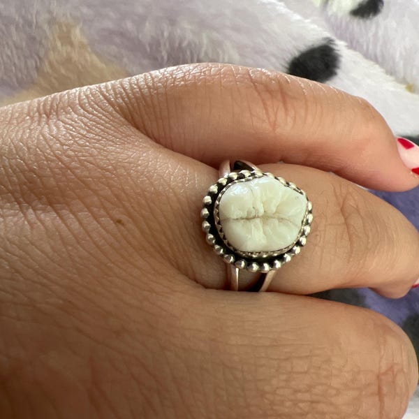 Human Tooth Ring Set in Sterling and Fine Silver, With Spider Web Bezel ...