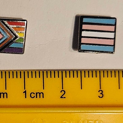 Non-binary Ribbon Pin Subtle Pride Flag Enamel LGBT LGBTQ Queer Agender ...