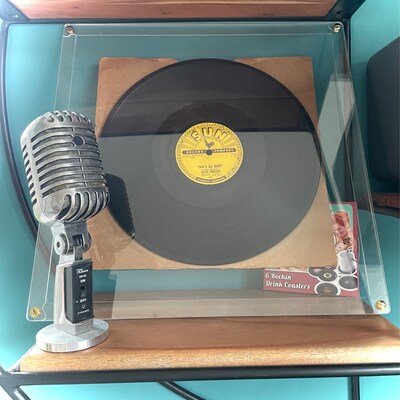 Long Brass LED Light for High Platter Vinyl Record Players Rechargeable ...