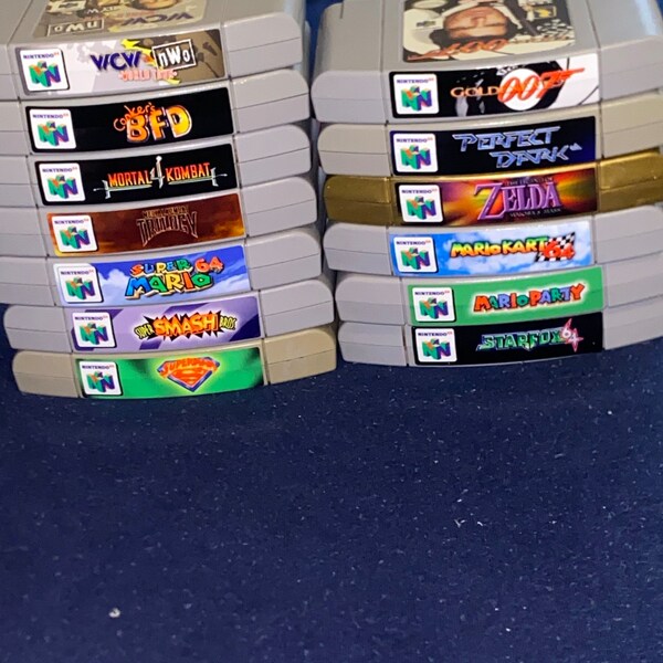 Japanese N64 Cartridge Top End Labels - All 198 Japanese Labels + 24 ...