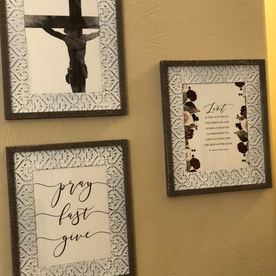 Pray Fast Give Printable Wall Art Catholic Lent Print Pray Fast Give ...