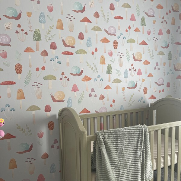 Woodland Mushroom Wall Decals Removable, Reusable Wall Stickers ...