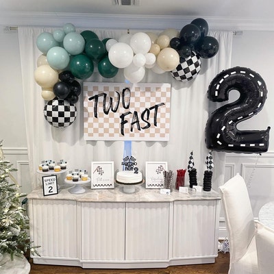 Retro Race Car Themed DIY Balloon Garland Kit Birthday Car Themed ...