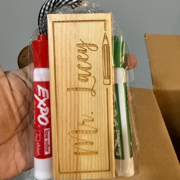 Teacher Eraser Gift Pencil Design / Personalized Teacher Gift / Teacher ...