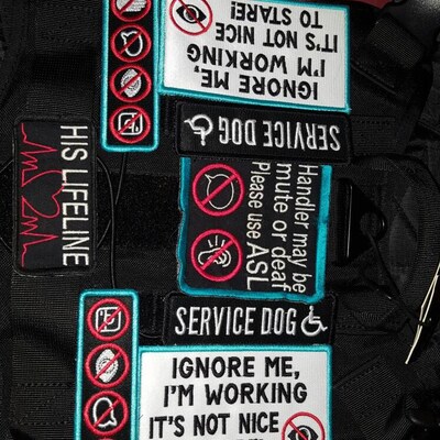 1 Patch, Sew-on, Rectangular, Ignore Me, I'm Working, It's Not Nice to ...