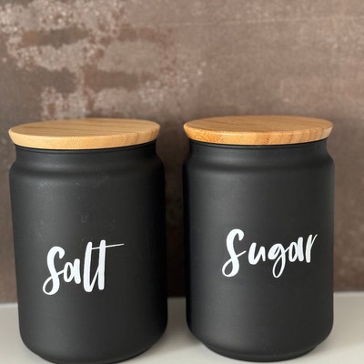 Tea, Coffee, Sugar Storage Jar Labels Hot Drink Decals Pantry Labels ...