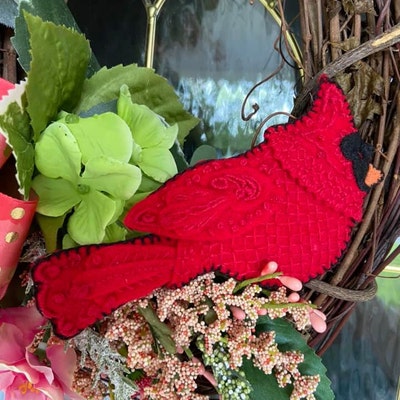 Cardinal Sewing Pattern PDF Backyard Bird Stuffed Ornament Felt Plushie ...