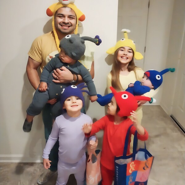 Crochet Rock Gray Pikmin Inspired Character Hat Ear Flaps and Strings ...