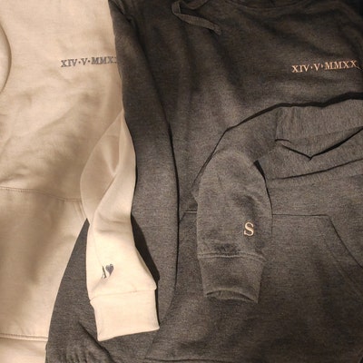 Personalised Embroidered Infinity Symbol Initial Sweatshirt or Hoodie ...