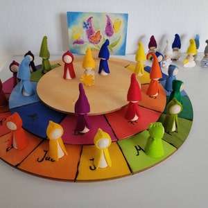 Waldorf Calendar Waldorf Colors of the Week Gnome Colour Day | Etsy