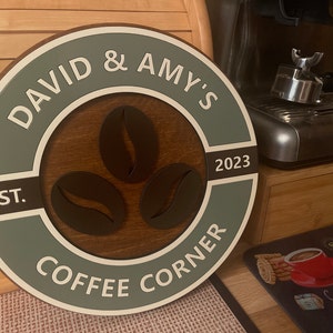 Round Wooden Cafe Sign / Kitchen Coffee Sign / Handmade - Etsy