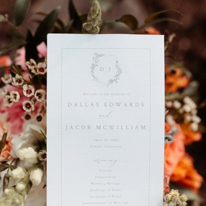 Classic Wedding Program Template Elegant Wedding Program | Etsy