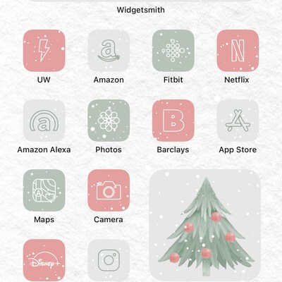 Let It Snow App Icons, Christmas App Icons, Neutral App Icons, iPhone ...