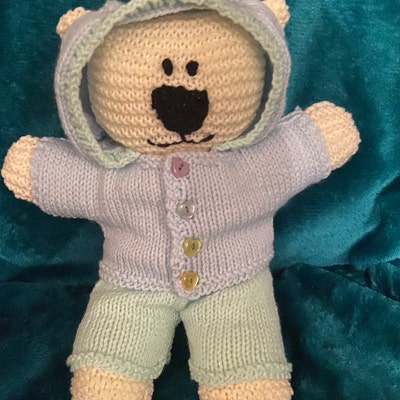 Easy to Knit Teddy Bear PDF Pattern Suitable for Beginner Knitters With ...