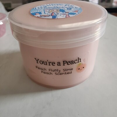Peach Scented Fluffy Slime Fluffy Slime Scented Slime Fruit Scented ...