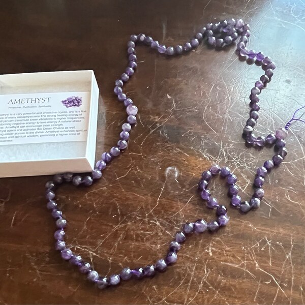 AQUAMARINE Mala Beads, AMAZONITE Meditation Beads, 108 Mala Beads ...