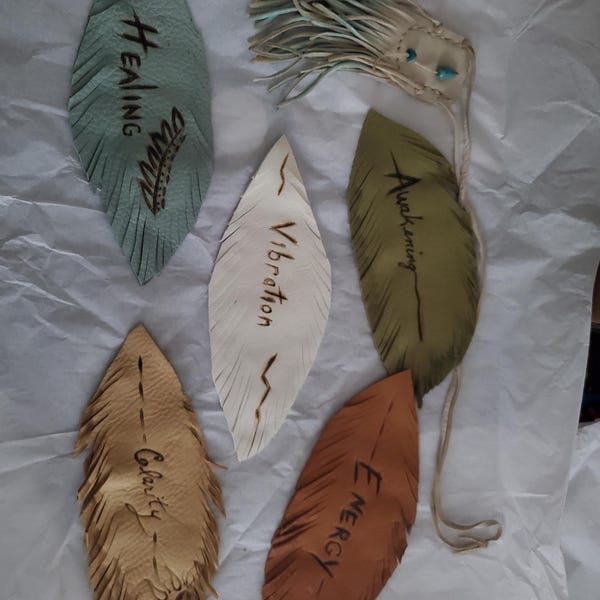 Leather Feathers, Custom Leather Feathers, Purse Feathers, Christmas ...