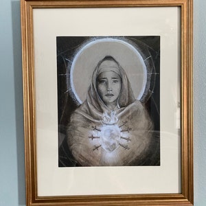 Three Hearts of the Holy Family Set 3 Prints, Holy Family, Sacred Heart ...