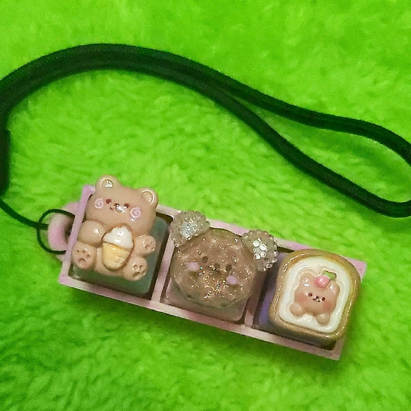 ARTISAN Bears and Biscuits Keycaps | Cottagecore | Forest | Food ...