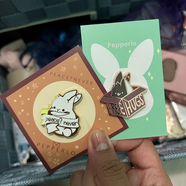 Original Hard Enamel Pin - "peace? Never" - Etsy
