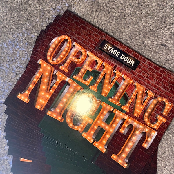 Mini Happy Opening Night Canvas Drawstring Bag Actors 4x6" | Opening ...