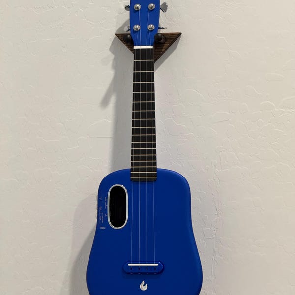 Unique Rustic Modern Oval Ukulele Wall Mount Handmade - Black/brown - Etsy