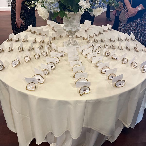 Oyster Shell Wedding Place Card Holder - Table Seating Chart - Etsy