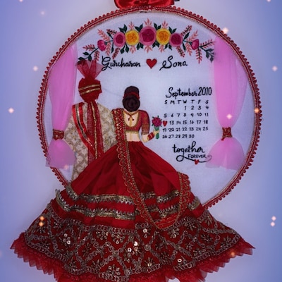 Buy Beautiful Customized Heart Wedding Hoop Art Embroidery Hoop Online ...