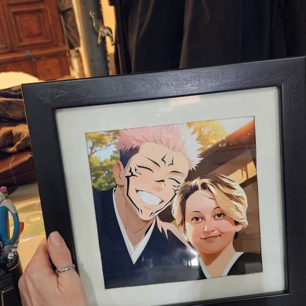 Sukuna Jujutsu Kaisen Portrait, Personalised Cartoon Illustration ...