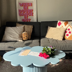 Coffee Table Funky Table Fluted Legs Table Cloud Shaped Table Colorful ...