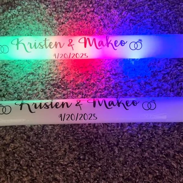 Custom LED Foam Stick Labels: Personalized Clear Poly Stickers - Etsy